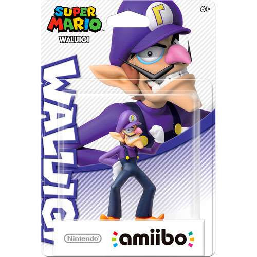 Nintendo Super Mario Amiibo Waluigi Mini Figure - ToyWiz