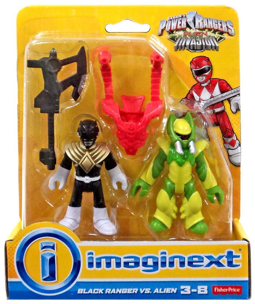 Power Rangers Alien Invasion Imaginext Black Ranger vs Alien Mini ...