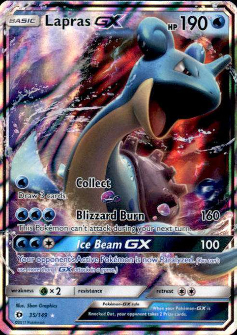 Pokemon Sun Moon Sun Moon Base Set Single Card Ultra Rare Holo Lapras ...
