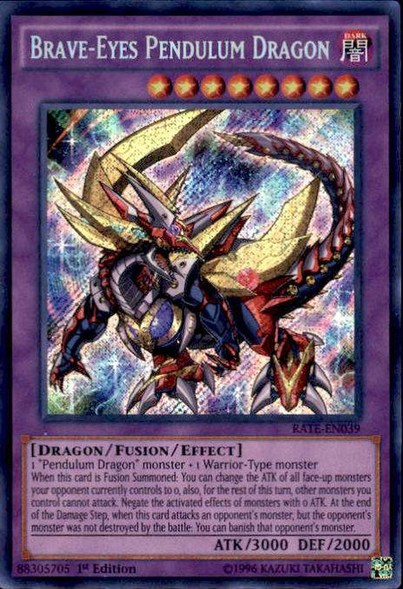 YuGiOh Raging Tempest Single Card Secret Rare Brave-Eyes Pendulum ...