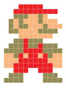 8-Bit Art 40 x 30 Mario Sticky Note Art Kit Standing Ultimate Source ...