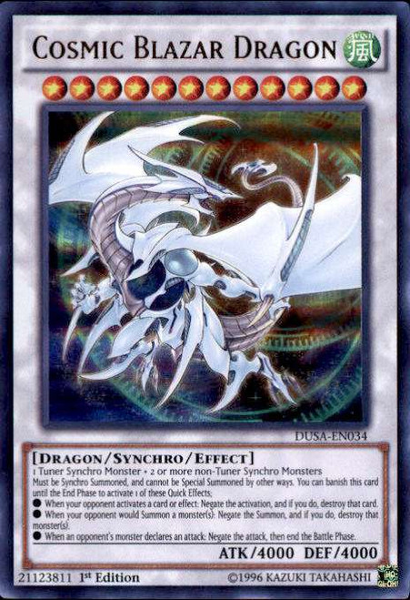 YuGiOh Duelist Saga Single Card Ultra Rare Cosmic Blazar Dragon DUSA-EN034 - ToyWiz
