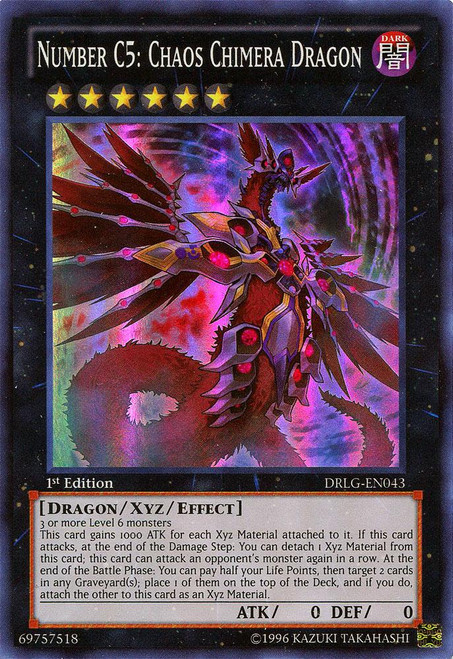 YuGiOh Dragons of Legend Single Card Super Rare Number C5 Chaos Chimera ...