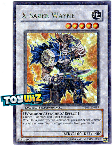 YuGiOh 5Ds Duel Terminal 1 Single Card Parallel Rare X-Saber Wayne DT01 ...