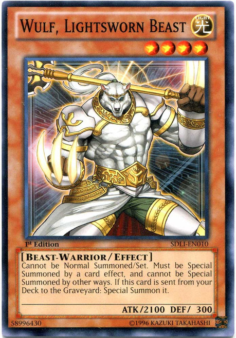 YuGiOh Realm of Light Single Card Common Wulf, Lightsworn Beast SDLI ...