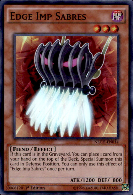YuGiOh The New Challengers Single Card Super Rare Edge Imp Sabres NECH ...