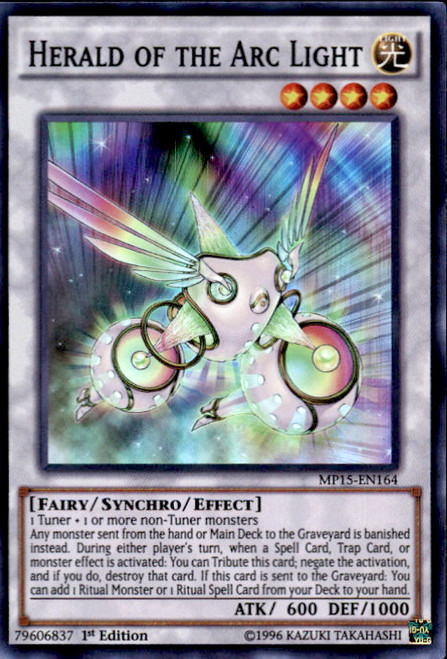 YuGiOh 2015 Mega-Tin Mega Pack Single Card Super Rare Herald of the Arc ...