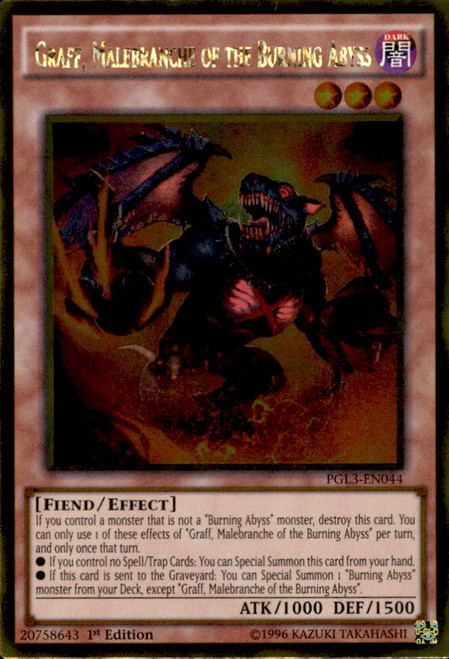 YuGiOh Premium Gold Infinite Gold Single Card Gold Rare Graff, Malebranche of the Burning Abyss ...