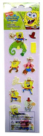 Spongebob Squarepants Cowboy Foam Stickers - ToyWiz