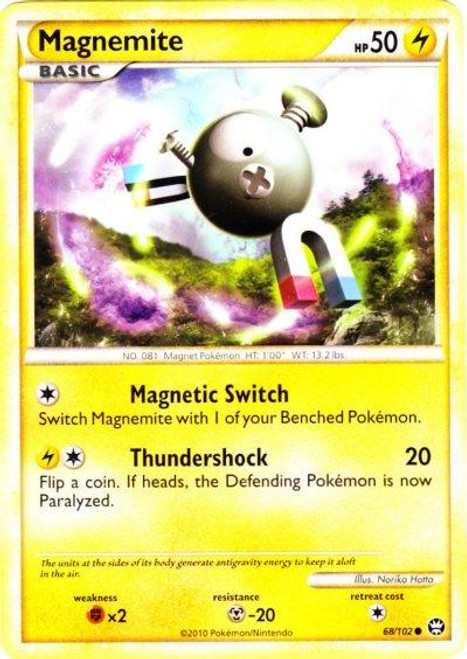 Pokemon HeartGold Soulsilver Triumphant Single Card Common Magnemite 68 - ToyWiz