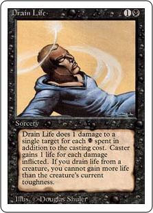 Magic The Gathering Revised Single Card Common Drain Life - ToyWiz