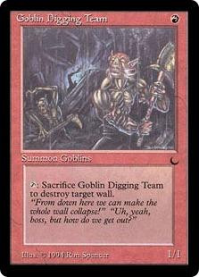 Magic The Gathering The Dark Single Card Common Goblin Digging Team ...