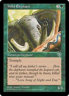 Magic The Gathering Mirage Single Card Common Wild Elephant - ToyWiz