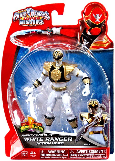 Power Rangers Super Megaforce Mighty Morphin White Ranger Action Hero ...