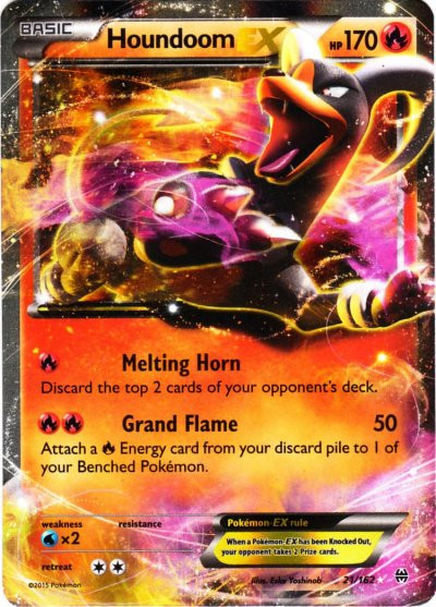 Pokemon X Y BREAKthrough Single Card Ultra Rare Holo Houndoom-EX 21 ...