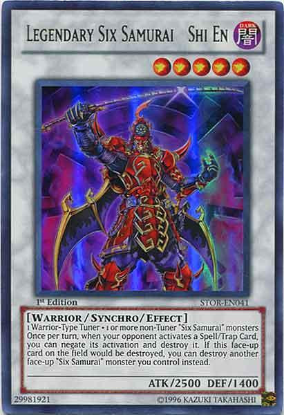 YuGiOh 5Ds Storm of Ragnarok Single Card Ultra Rare Legendary Six Samurai - Shi En STOR-EN041 ...