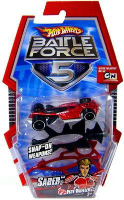 Hot Wheels Battle Force 5 Saber 16 Diecast Vehicle With Armor Mattel ...