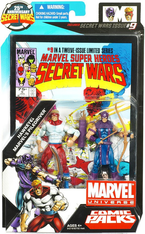 Marvel Universe 25th Anniversary Secret Wars Comic Packs Hawkeye ...