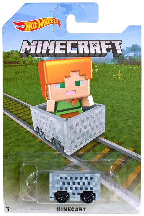 Hot Wheels Minecraft Minecart Diecast Vehicle Alex Mattel Toys - ToyWiz