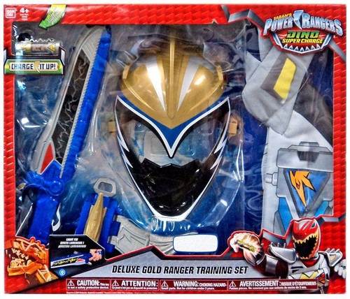 Power Rangers Dino Super Charge Deluxe Gold Ranger Training Set ...