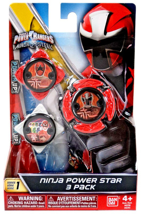 Power Rangers Ninja Steel Series 1 Red, White Red Ninja Power Star 3 ...