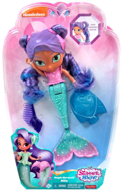 Fisher Price Shimmer Shine Magic Mermaid Nila 9 Basic Doll Hair Changes ...