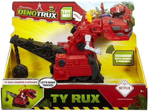 Dinotrux Ty Rux Deluxe Figure with Sound, 2017 Mattel Toys - ToyWiz