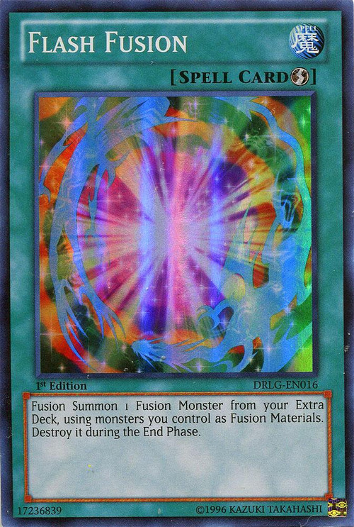 YuGiOh Dragons of Legend Single Card Super Rare Flash Fusion DRLG-EN016 ...