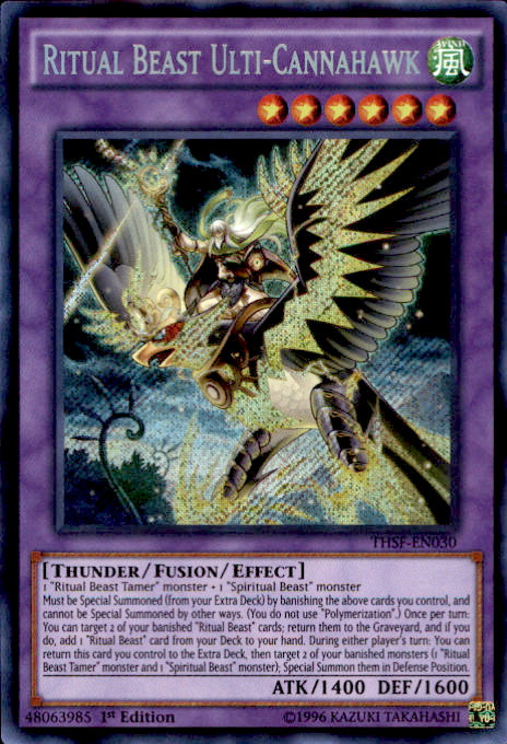 YuGiOh The Secret Forces Single Card Secret Rare Ritual Beast Ulti-Cannahawk THSF-EN030 - ToyWiz