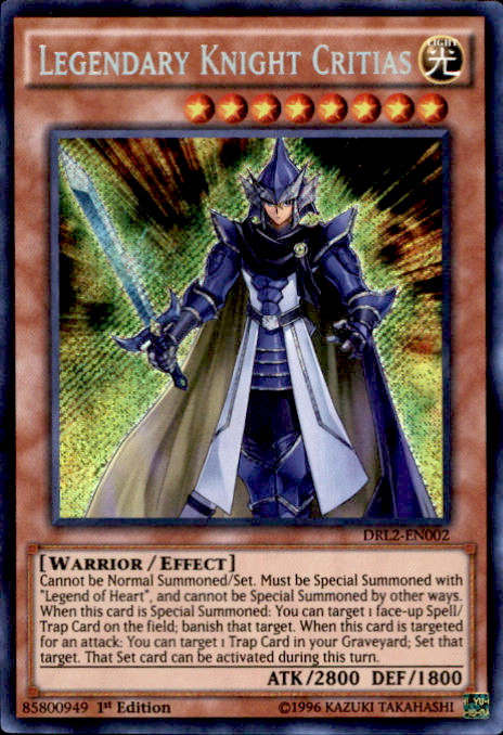 YuGiOh Dragons of Legend 2 Single Card Secret Rare Legendary Knight ...