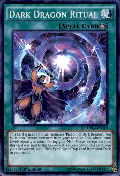 YuGiOh Dragons of Legend 2 Single Card Super Rare Dark Dragon Ritual ...