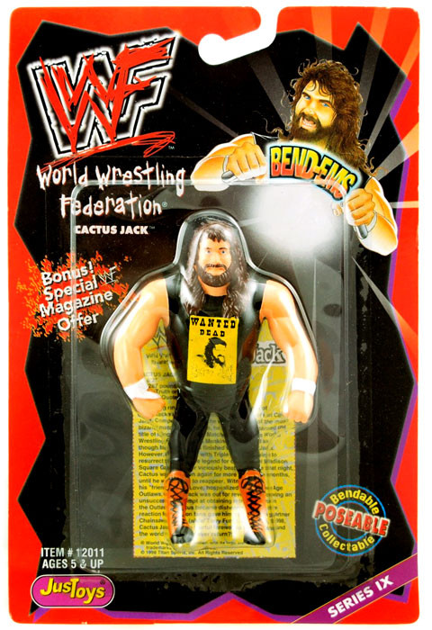 WWE Wrestling WWF WWF Bend-Ems Series 9 Cactus Jack Action Figure ...