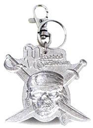 Pirates of the Caribbean Dead Mans Chest Pewter Skull Bones Keychain ...