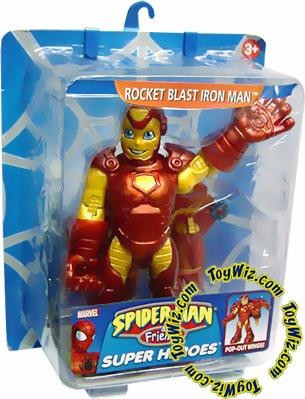 Spider-Man Friends Super Heroes Rocket Blast Iron Man Action Figure ...
