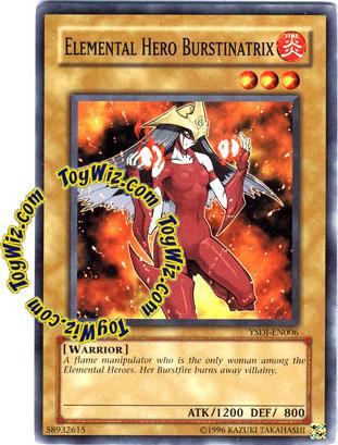 YuGiOh GX Starter Deck Jaden Yuki Single Card Common Elemental Hero Burstinatrix YSDJ-EN006 - ToyWiz