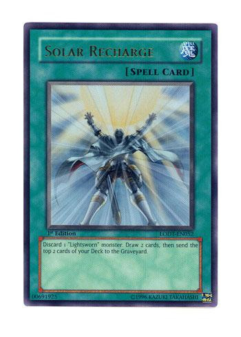 YuGiOh GX Light of Destruction Single Card Ultra Rare Solar Recharge LODT-EN052 - ToyWiz