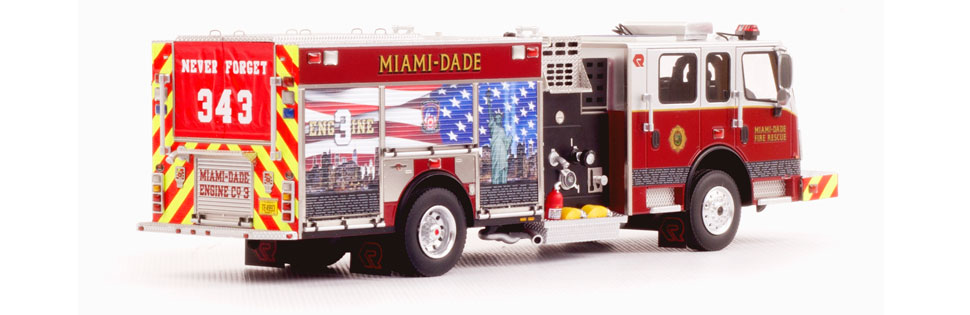 Fire Replicas Miami-Dade Fire Rescue Engine 3 - 9.11 Tribute Rosenbauer ...