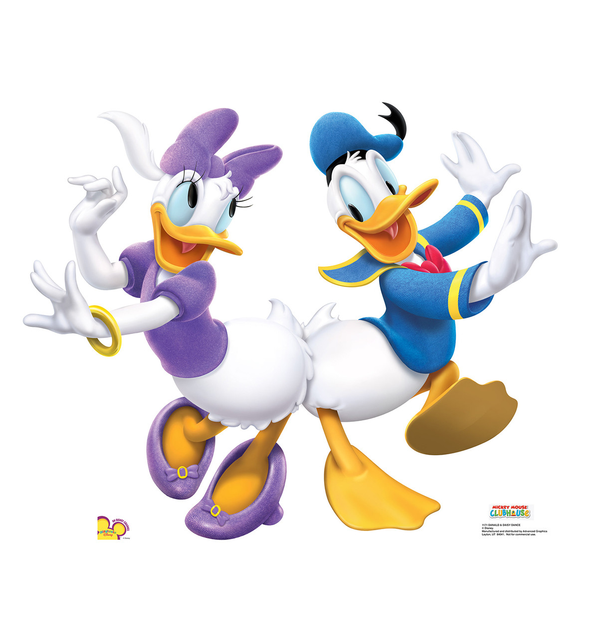 Life Size Donald Duck And Daisy Dancing Cardboard Standup Cardboard Cutout