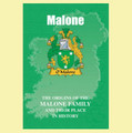 Malone Coat of Arms Irish Family Name Fridge Magnets Set of 2 - For ...