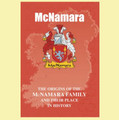 McNamara Coat of Arms Irish Family Name Fridge Magnets Set of 2 - For ...