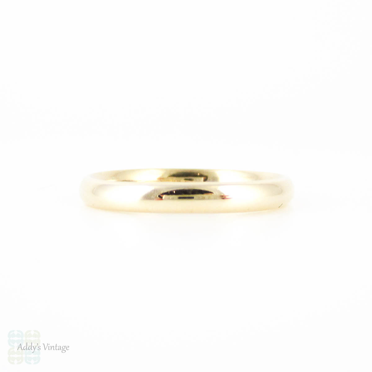 9ct Yellow Gold Utility Wedding Ring, Vintage 1940s War Era Wedding ...
