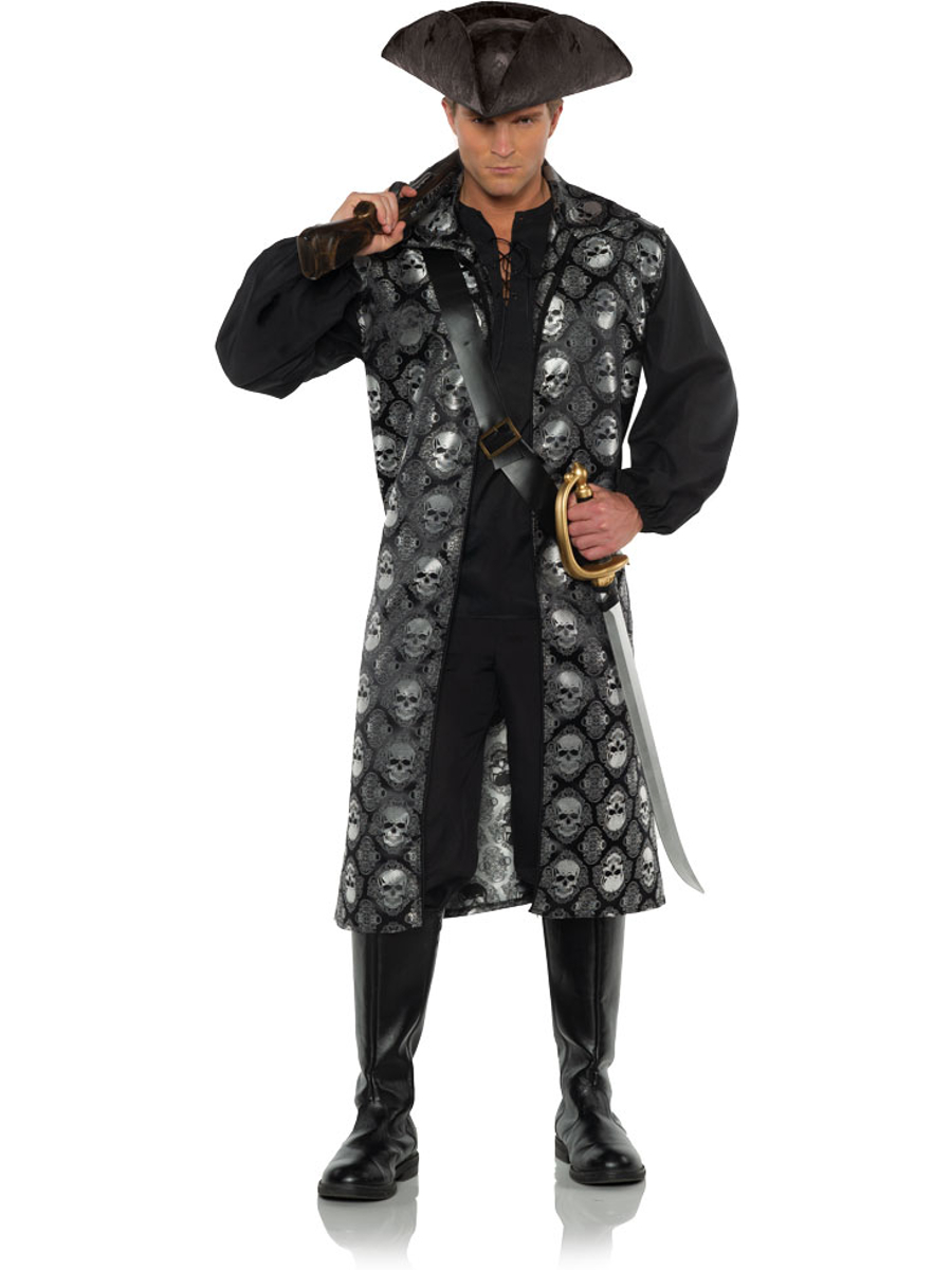 Men's High Seas Pirate Captain Skull Costume | eBay
