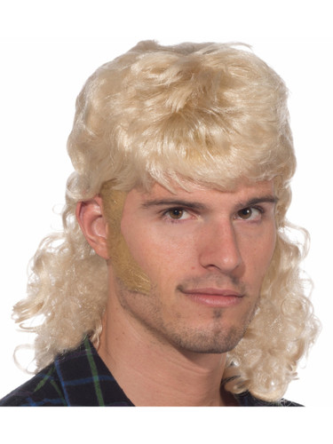 Curly Blonde Mullet Wig