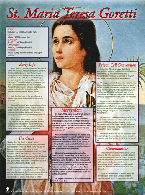 St. Maria Goretti (Chastity) Poster - Catholic to the Max - Online ...