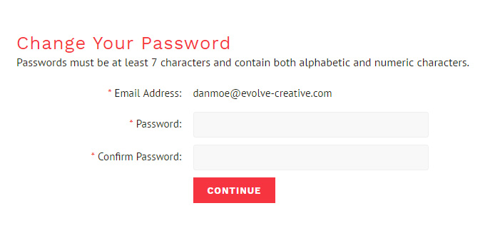 Password Reset Instructions