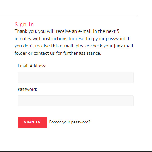 Password Reset Instructions