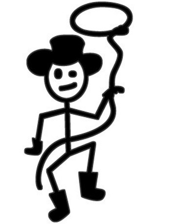 Cowboy Stick Figure Logo