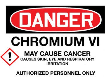 GHS Danger Chromium VI