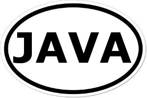 JAVA Oval Bumper Sticker