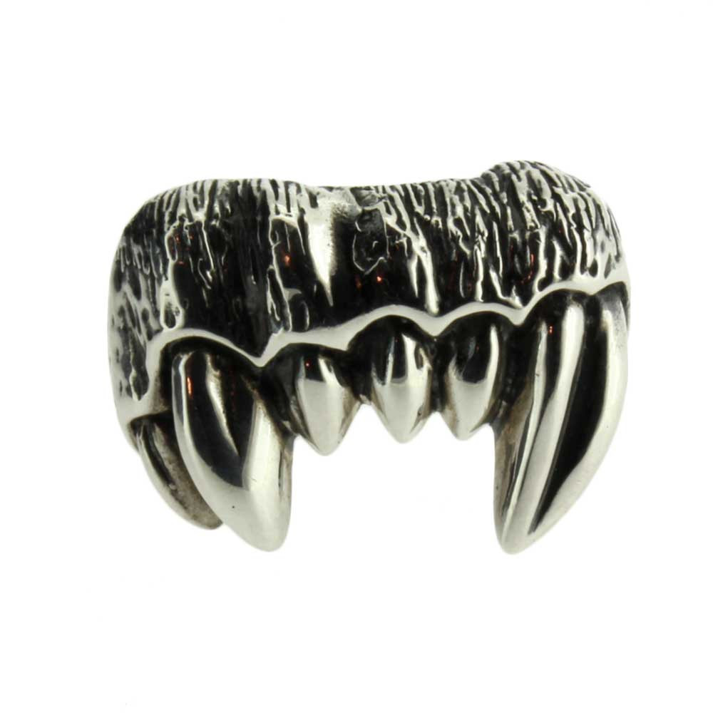 Sterling Silver Vampire Fangs Ring Size 11 - Purple Leopard Boutique